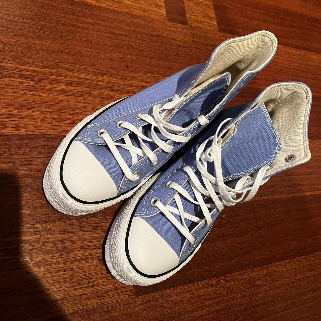 Converse- Baby/Light Blue Platform High Top 🫐 🫐... - Depop