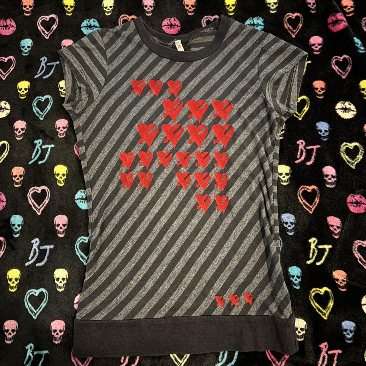 rare morbid threads velvet heart top with back cut... | Depop