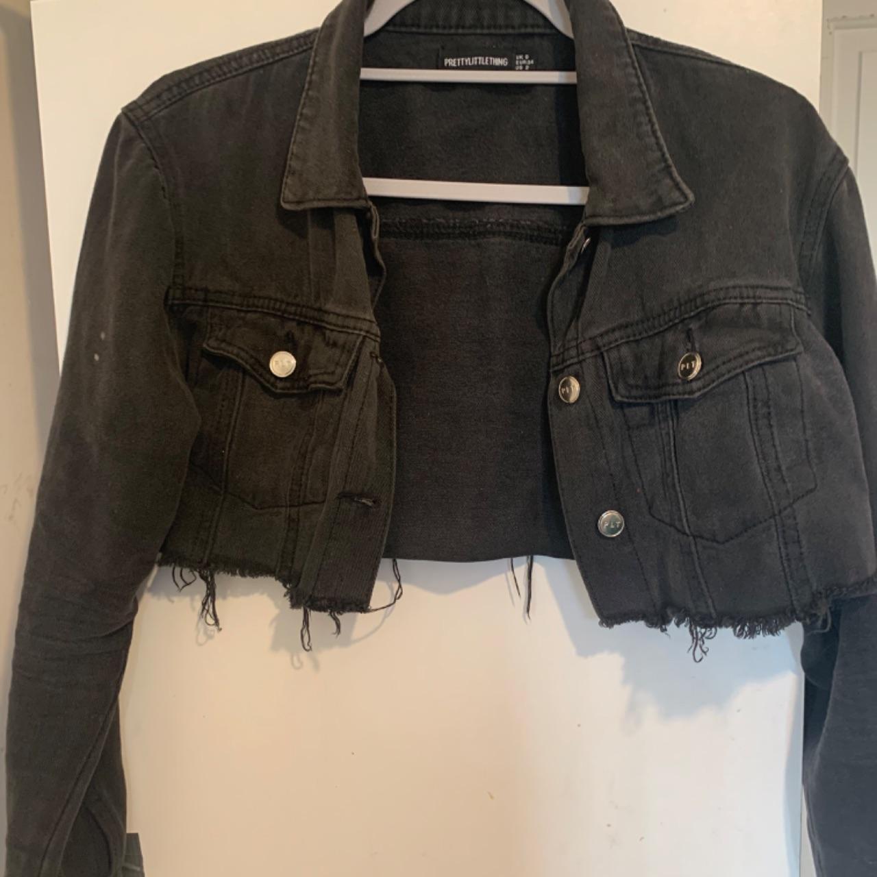 Plt cropped denim jacket - medium - Depop