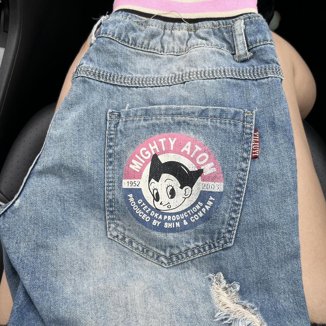 Mighty atom/astro boy denim shorts (send... | Depop