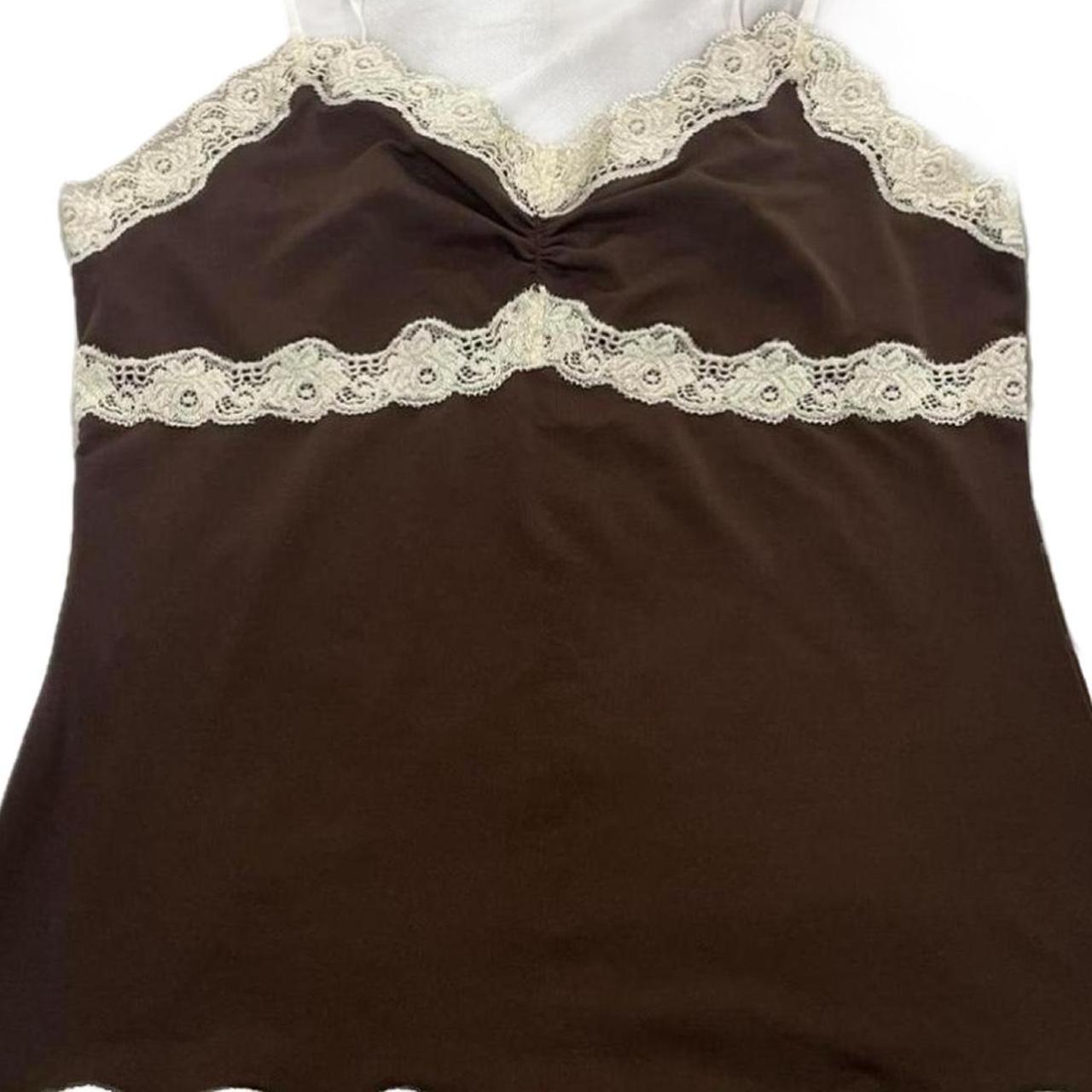 japanese tank top / cami bundle - brown and light... | Depop