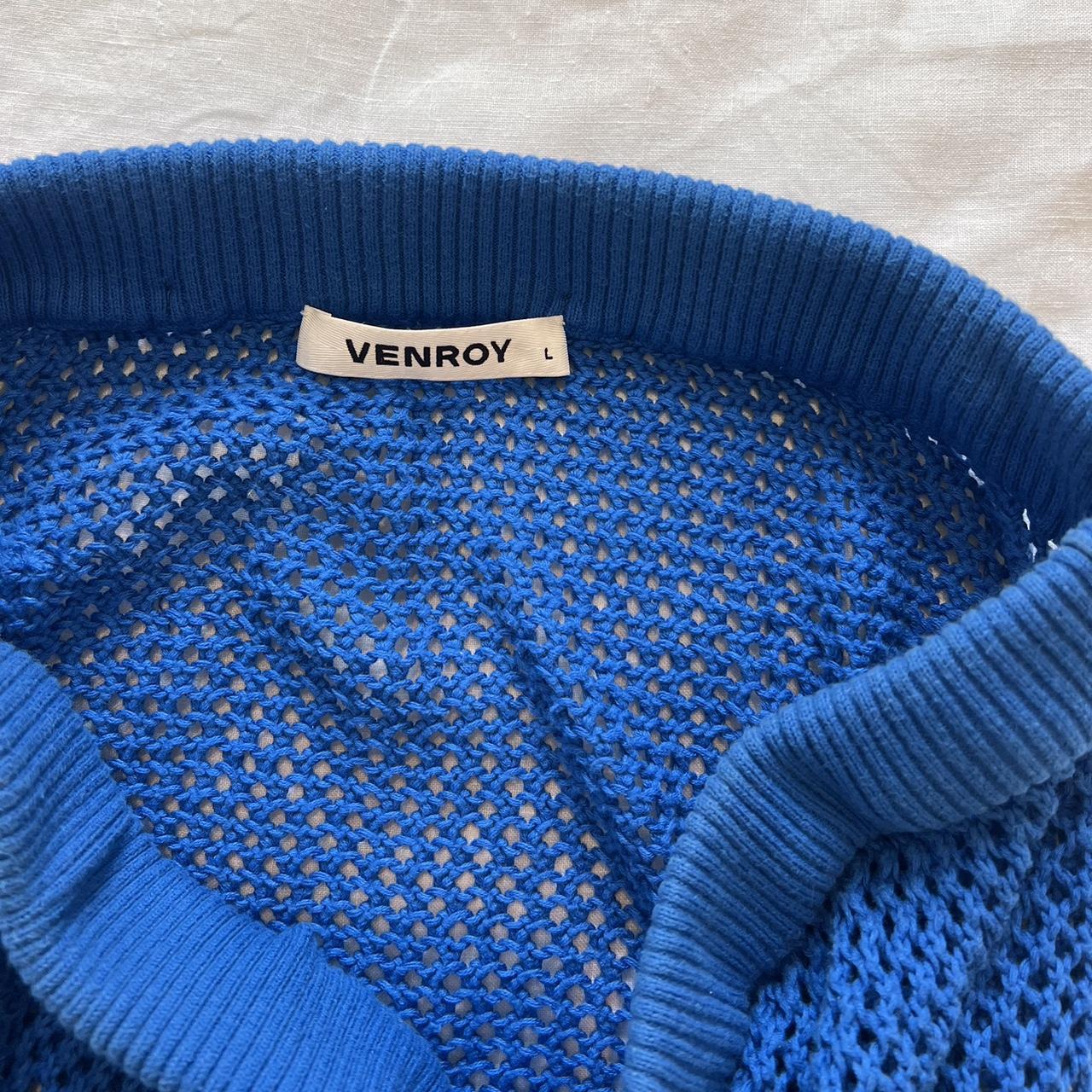 Venroy blue maxi knit skirt. Size L, drawstring... - Depop