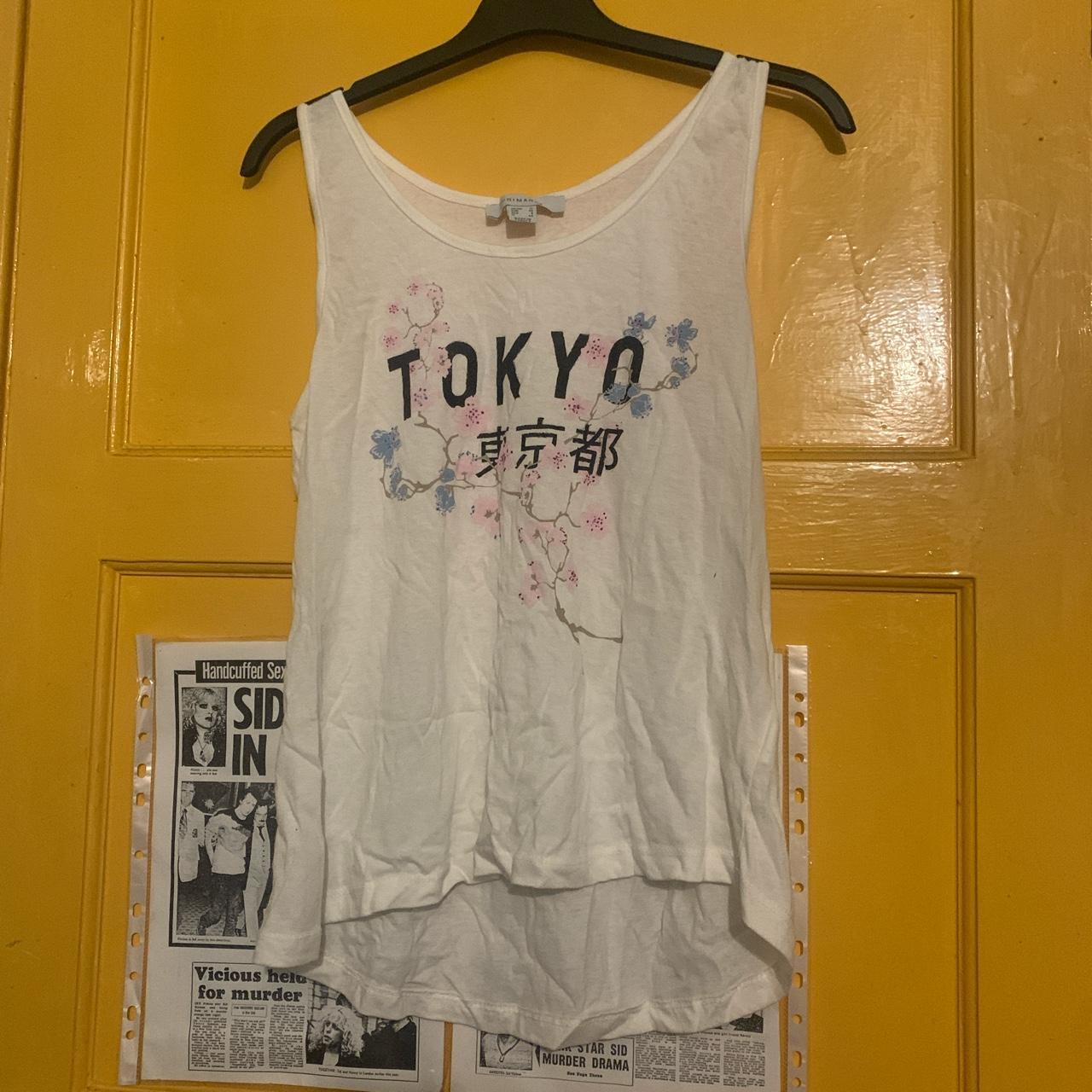 Tokyo Japanese Cherry Blossom Tank Top Size 12 Never... - Depop