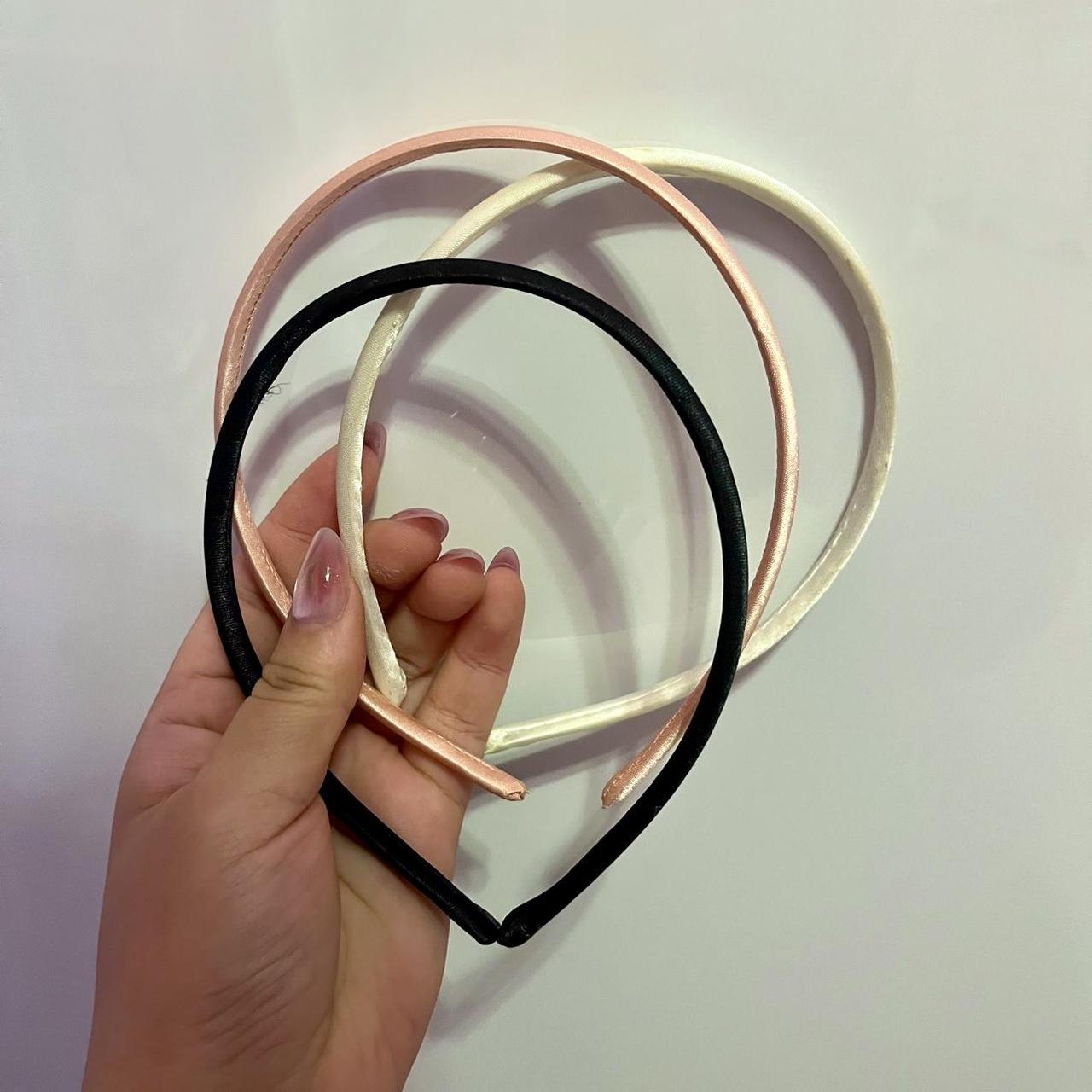 Multi-colored Headbands (Black, White, Pink)... | Depop