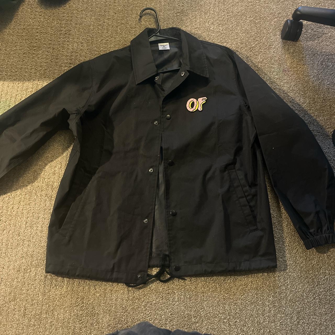 Odd Future Men's Black and Pink Jacket | Depop