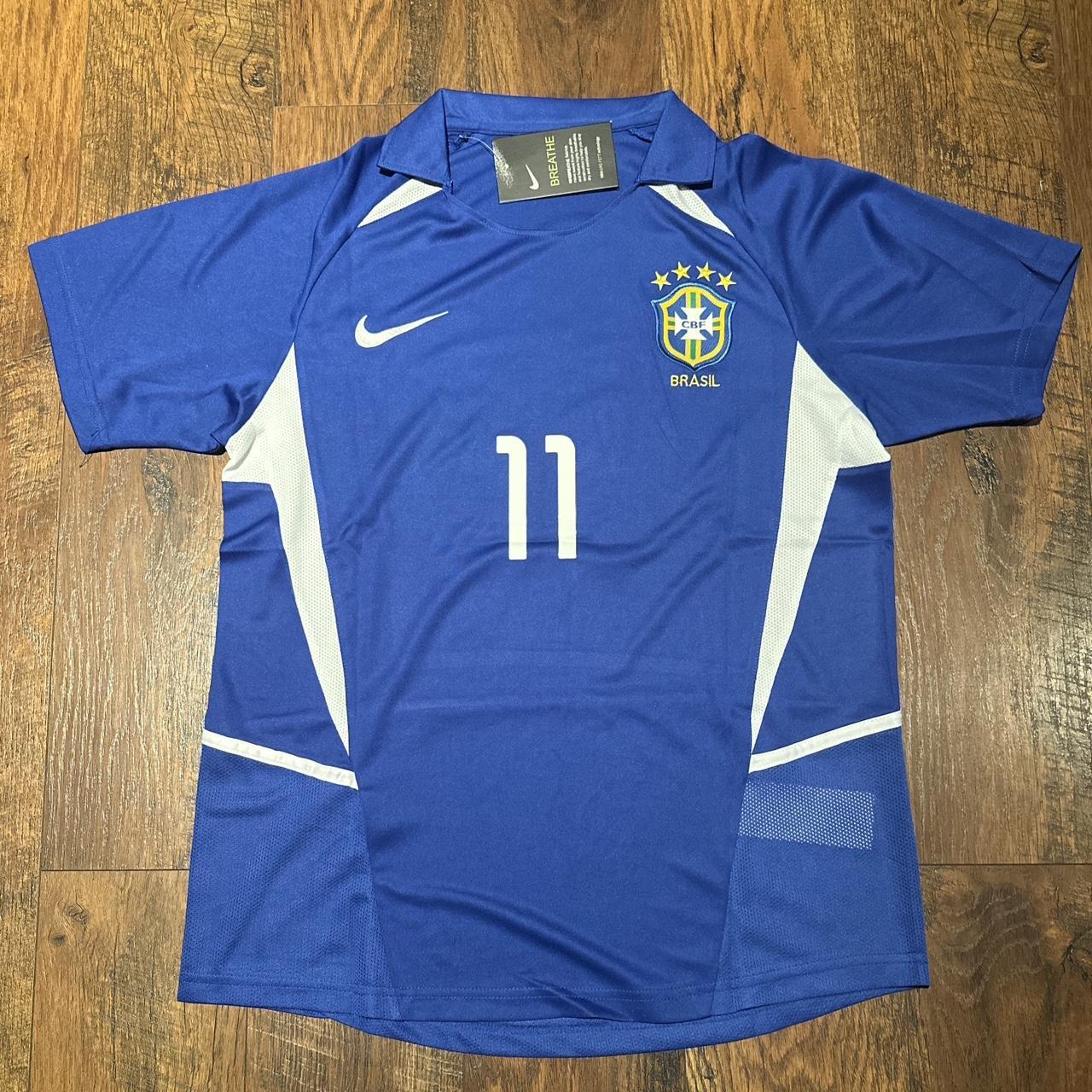 💙🇧🇷Large Brazil 2002 Away... - Depop