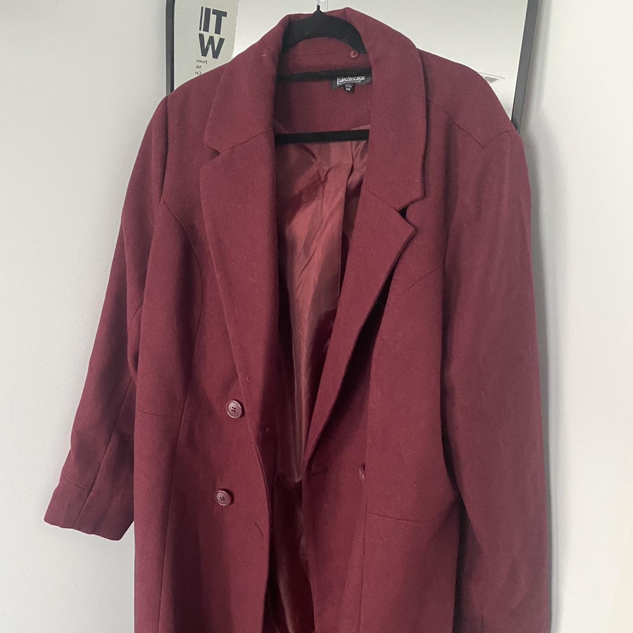 Beautiful burgundy long coat - perfect for winter!... - Depop