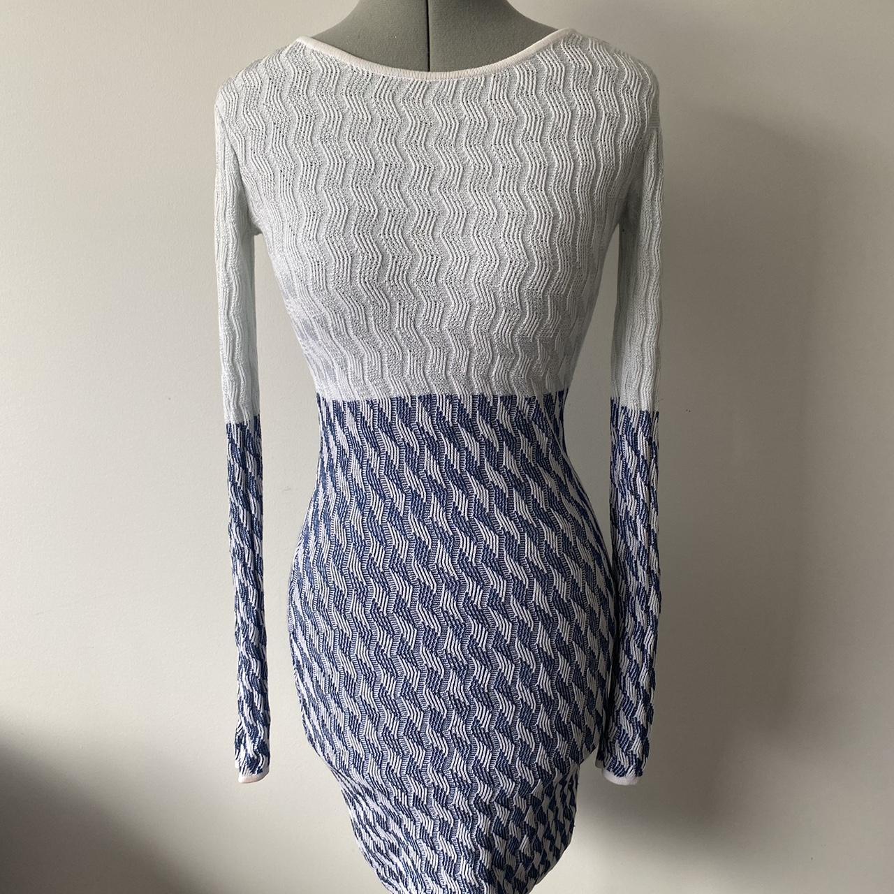 Designer Opening Ceremony blue and white striped... | Depop