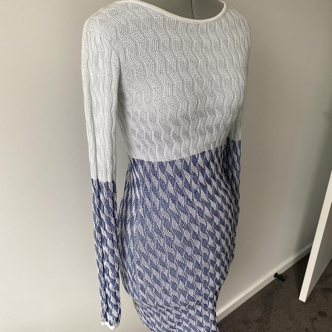 Designer Opening Ceremony blue and white striped... | Depop