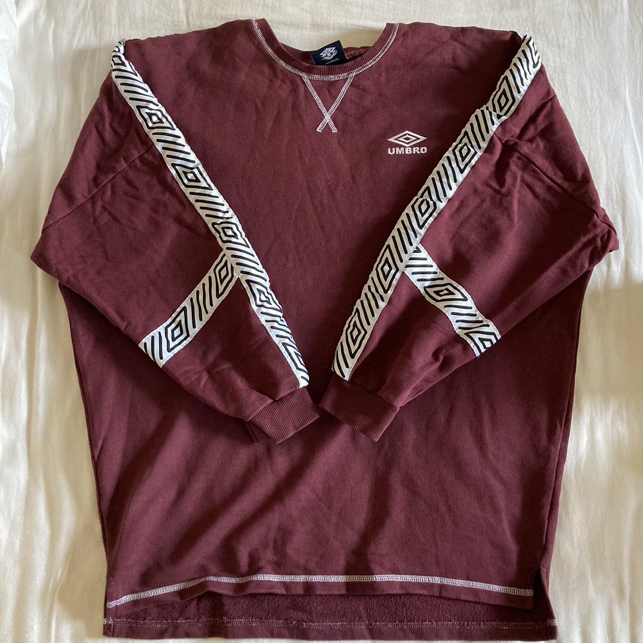 Maroon Umbro oversized sweatshirt, perfect condition x - Depop