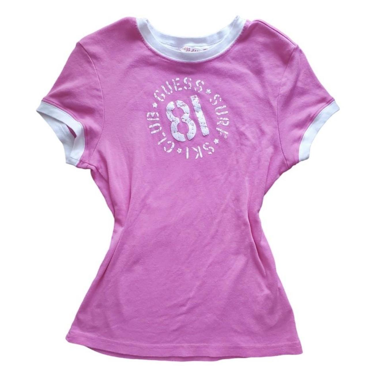 Guess pink top Fit more like... - Depop