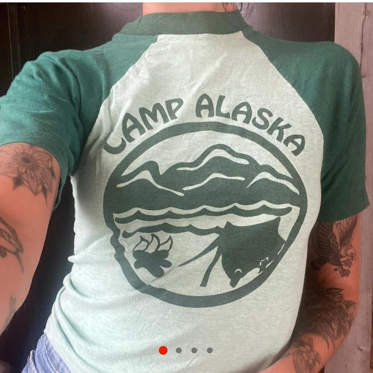 70’s vintage “camp Alaska” ringer tee Marked as a... | Depop
