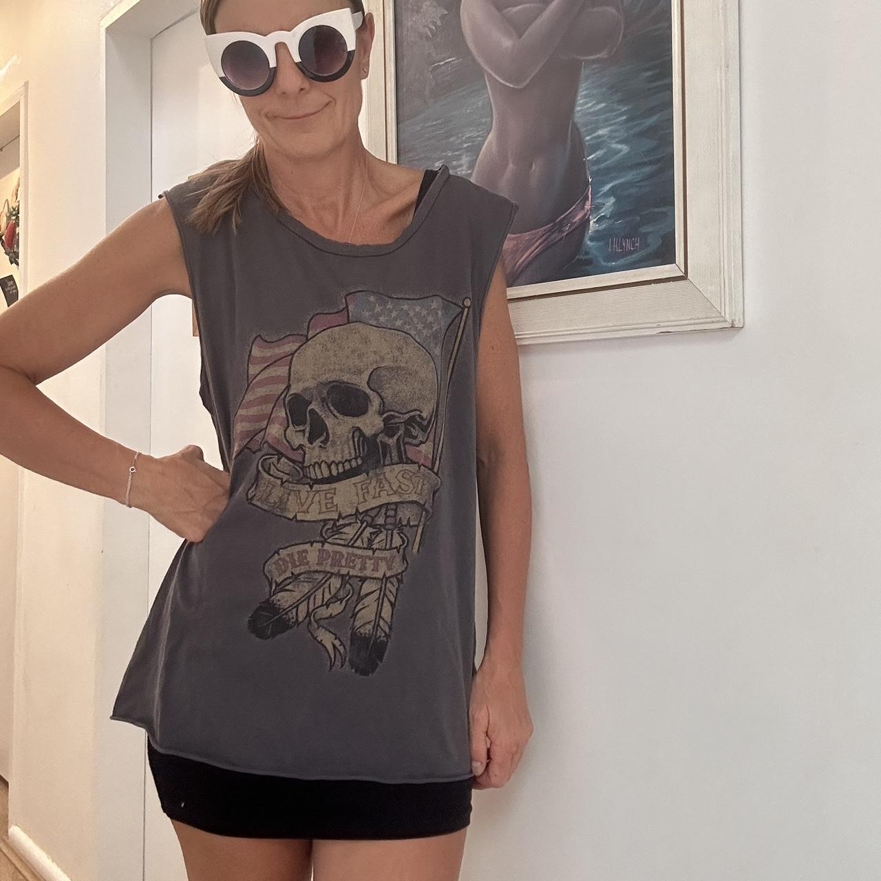 Rock Rebelz LA oversized skull singlet No tag but... - Depop