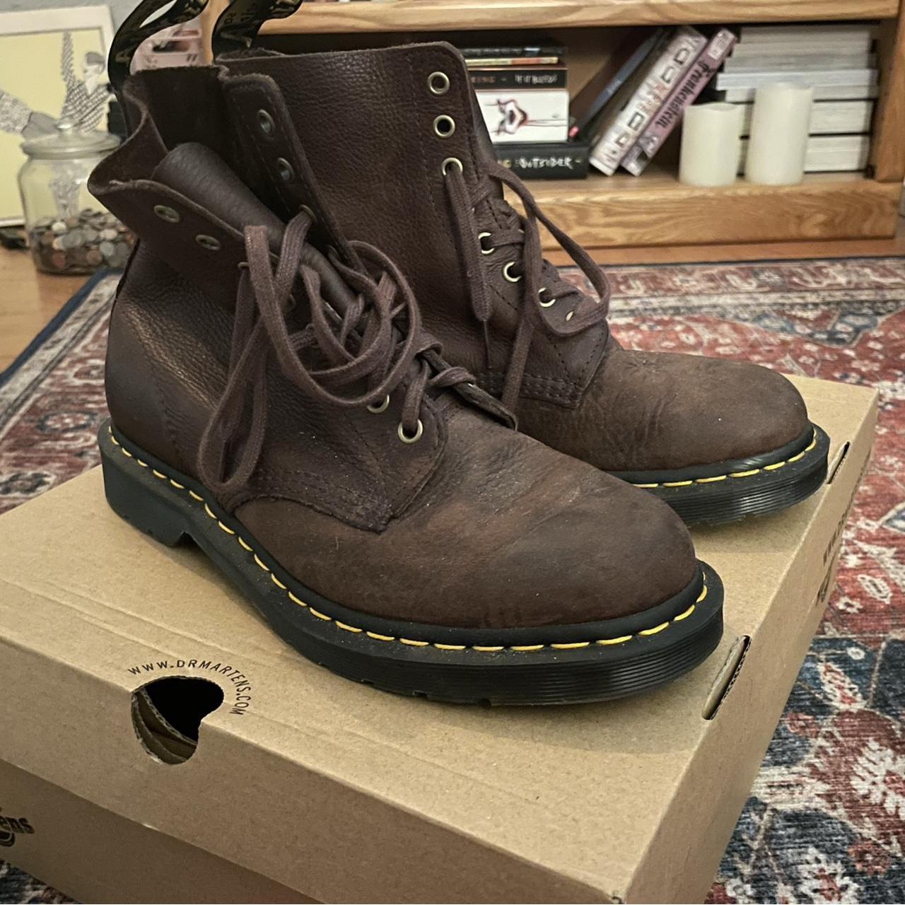 Dr. Marten brown pascal boots, size 9! I purchased... - Depop