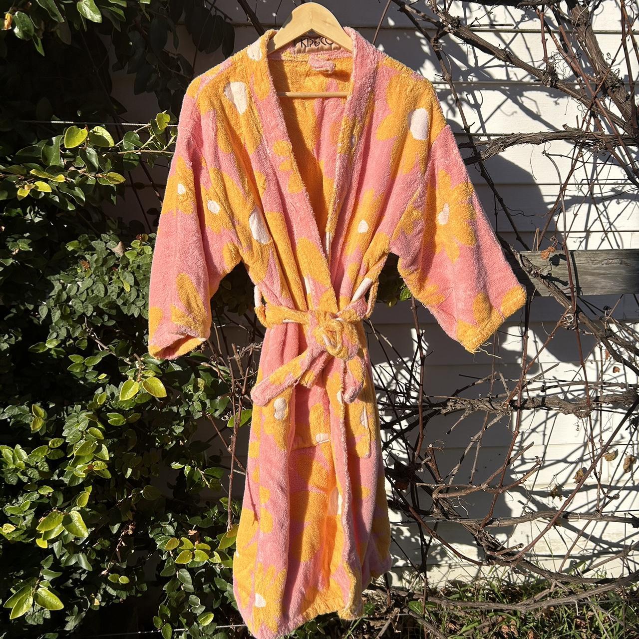 Gorgeous Kip & Co cotton terry bathrobe in a pink... - Depop