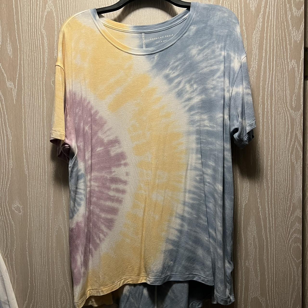 American Eagle Soft Oversized Tee Tie Dye L - Depop