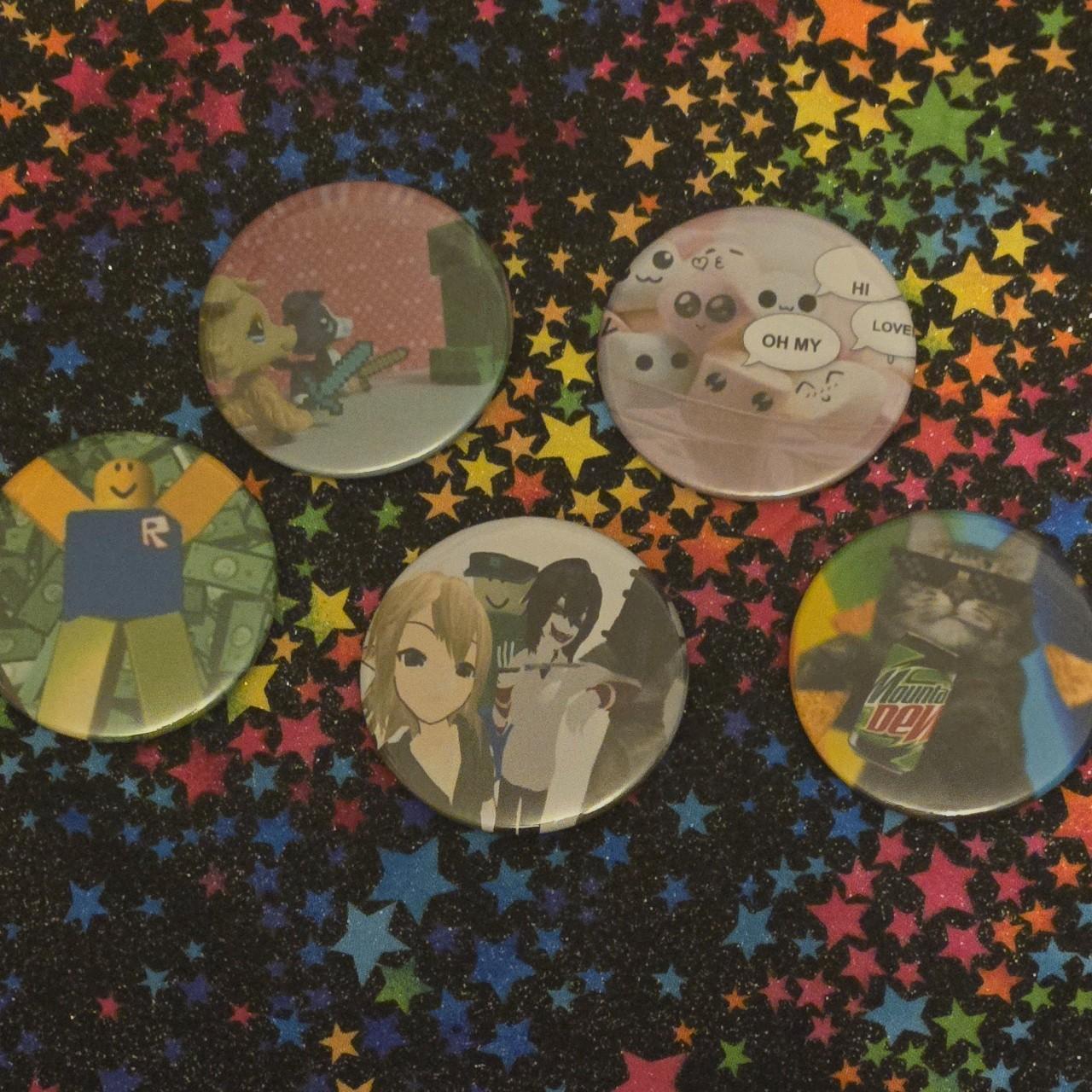 2000s internet nostalgia kawaii silly pin button set... | Depop