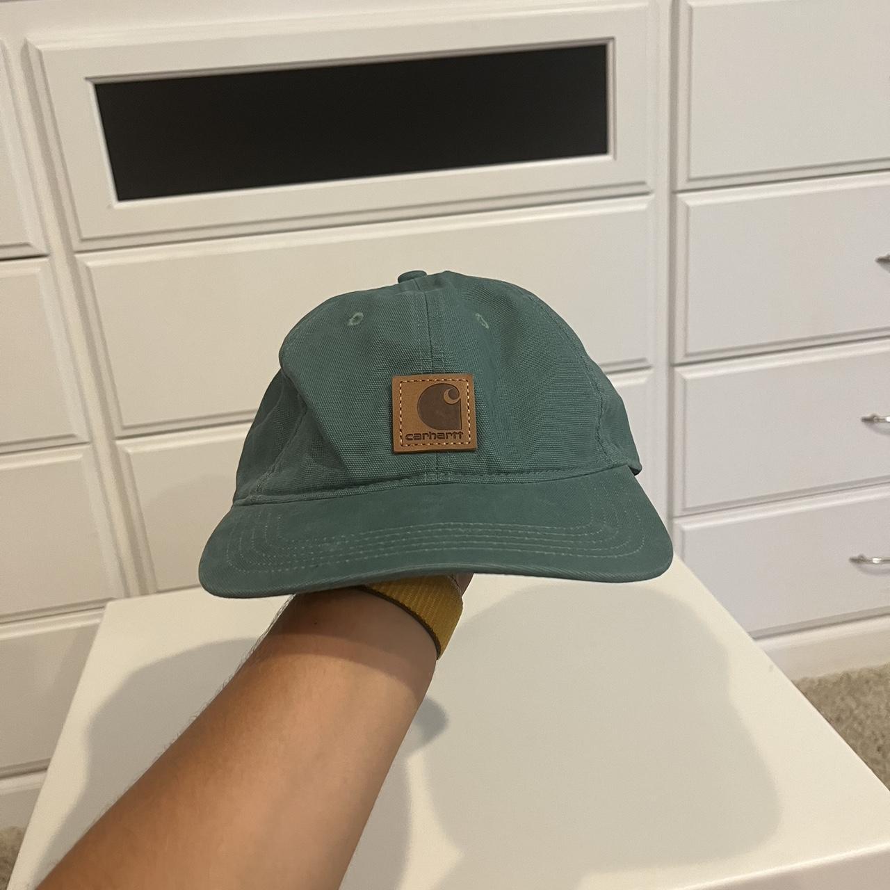 blue/teal carhartt hat #carhartt - Depop