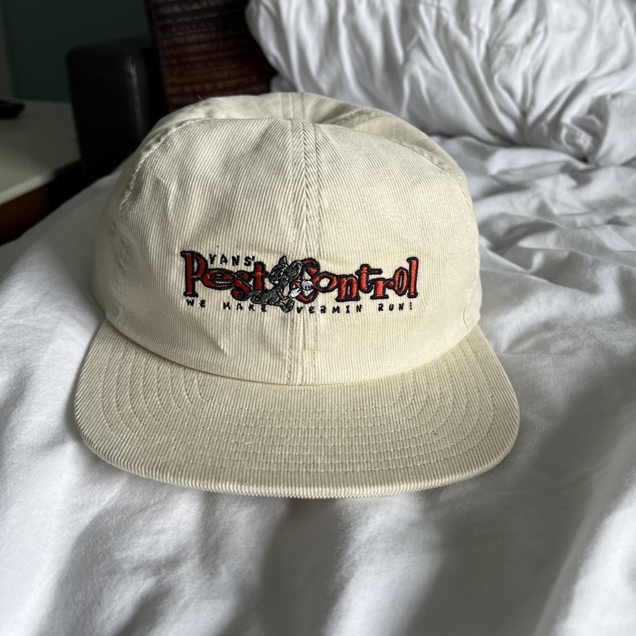 vans pest control hat cream corduroy hat SOOOOO... - Depop