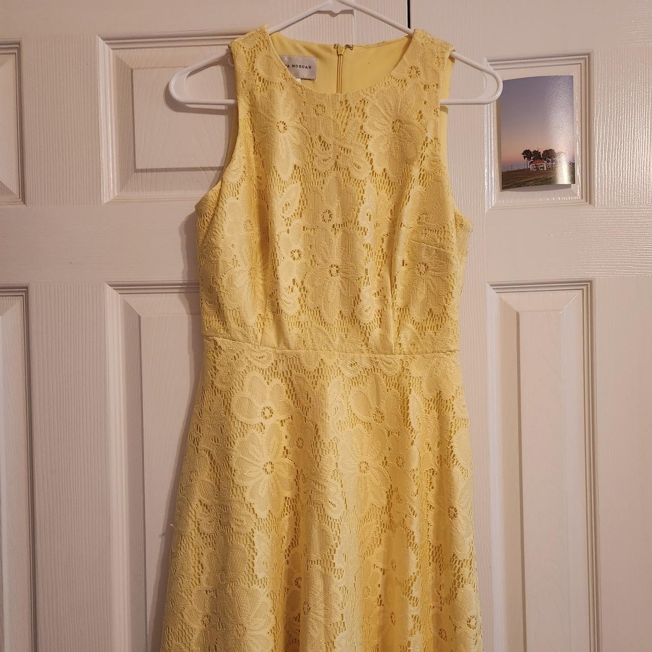 Donna Morgan yellow sundress Lace flower... - Depop