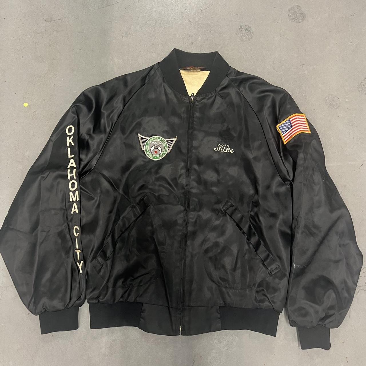 •BRAND: Vintage 1960s Satin Chain stitch Oklahoma... | Depop