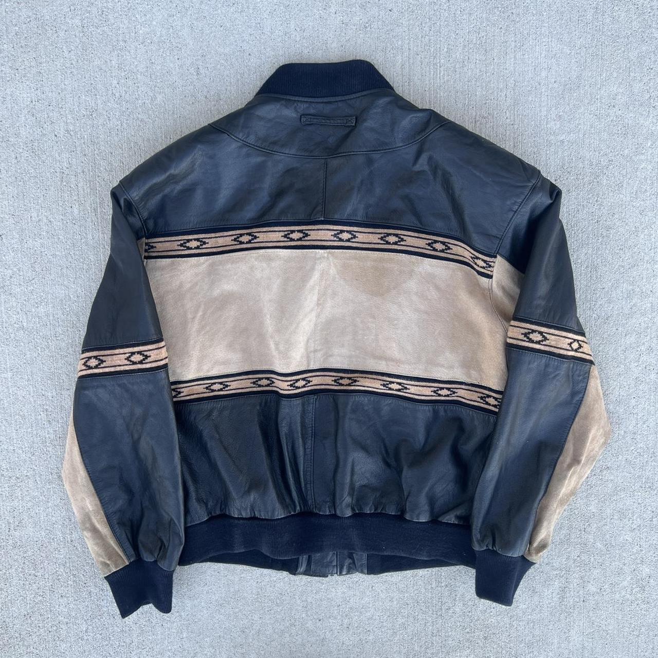 BRAND: Vintage Scully Aztec leather Jacket • 100%... | Depop