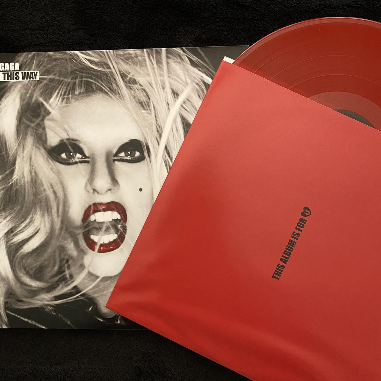 Lady Gaga Limited Edition Urban Outfitters Red Vinyl... - Depop