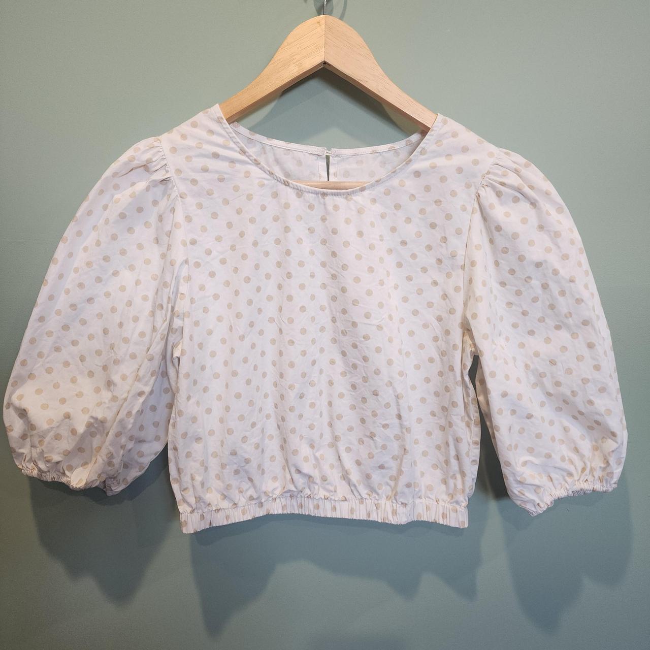 Puff Polka Dot Top Sportsgirl Size 8 10 The Tag Depop