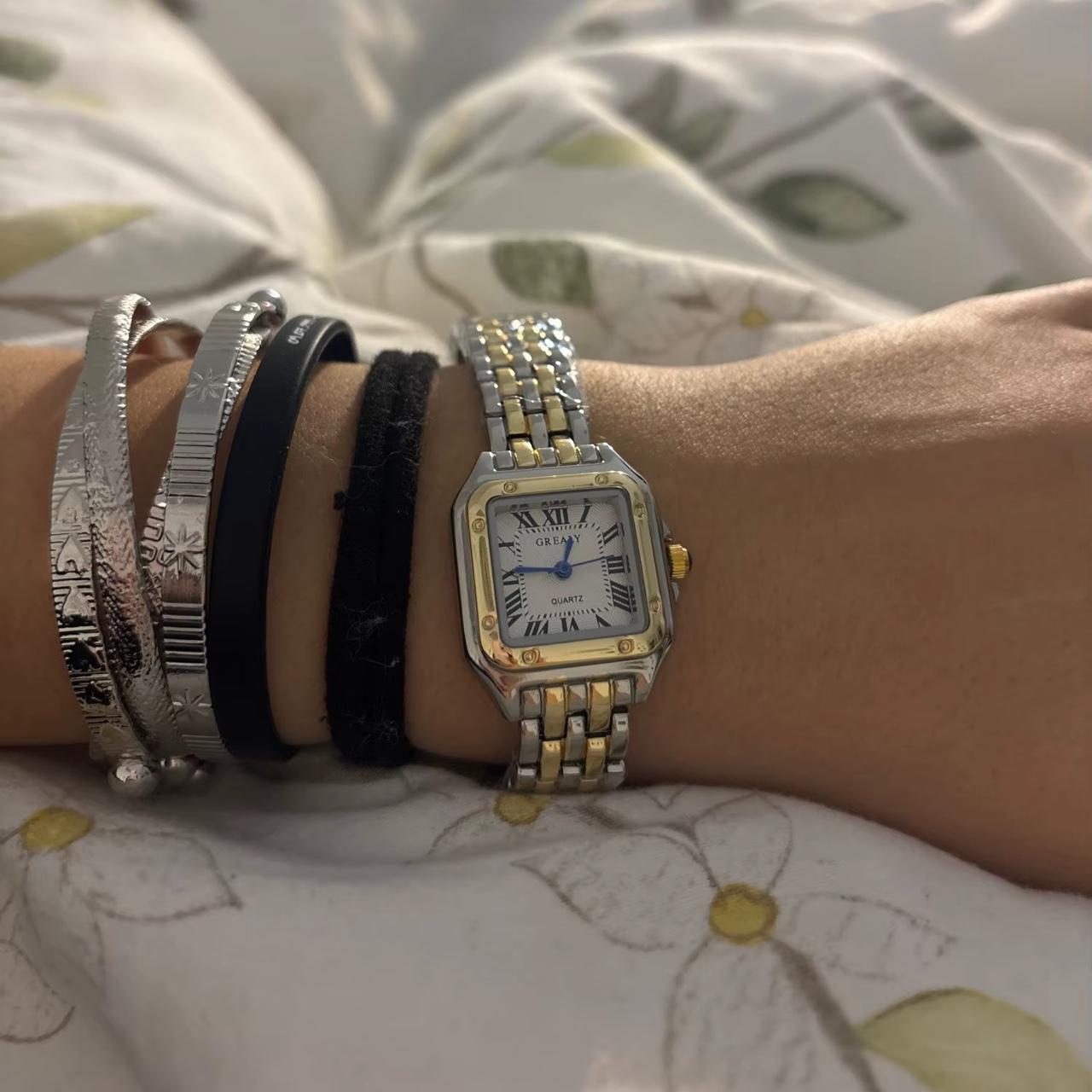 Gold and silver Cartier style watch #LuxuryWatches... | Depop