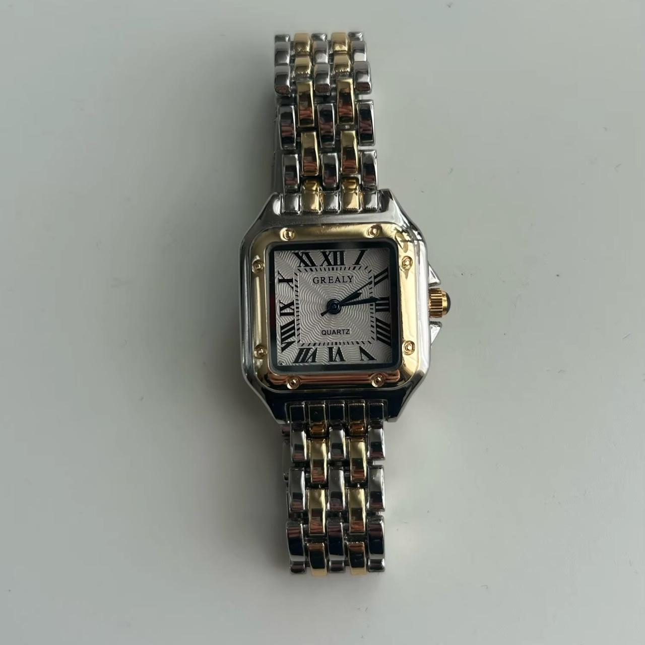Gold and silver Cartier style watch #LuxuryWatches... | Depop