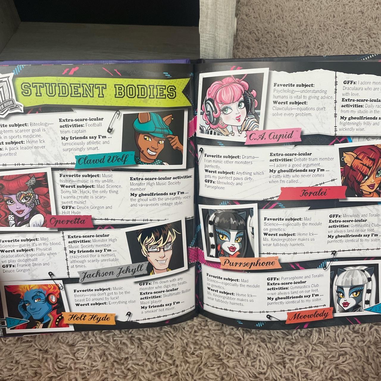Monster high “Fearbook” From 2012 Student profiles,... - Depop