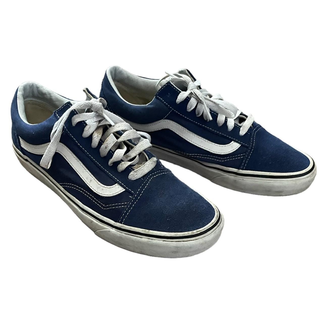Old skool Vans shoes Blue, great condition Size 10... - Depop