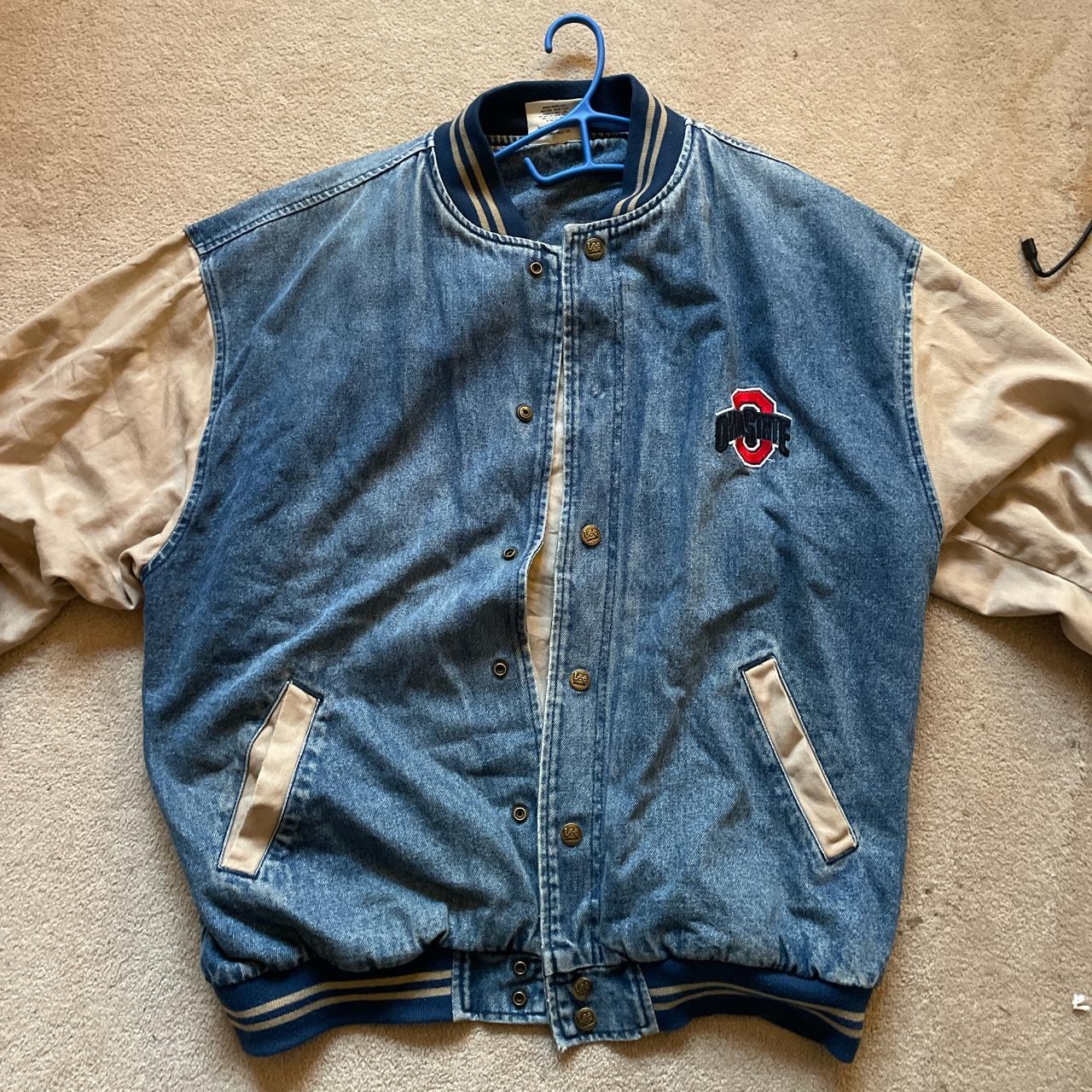 Vintage baseball denim jacket - Depop
