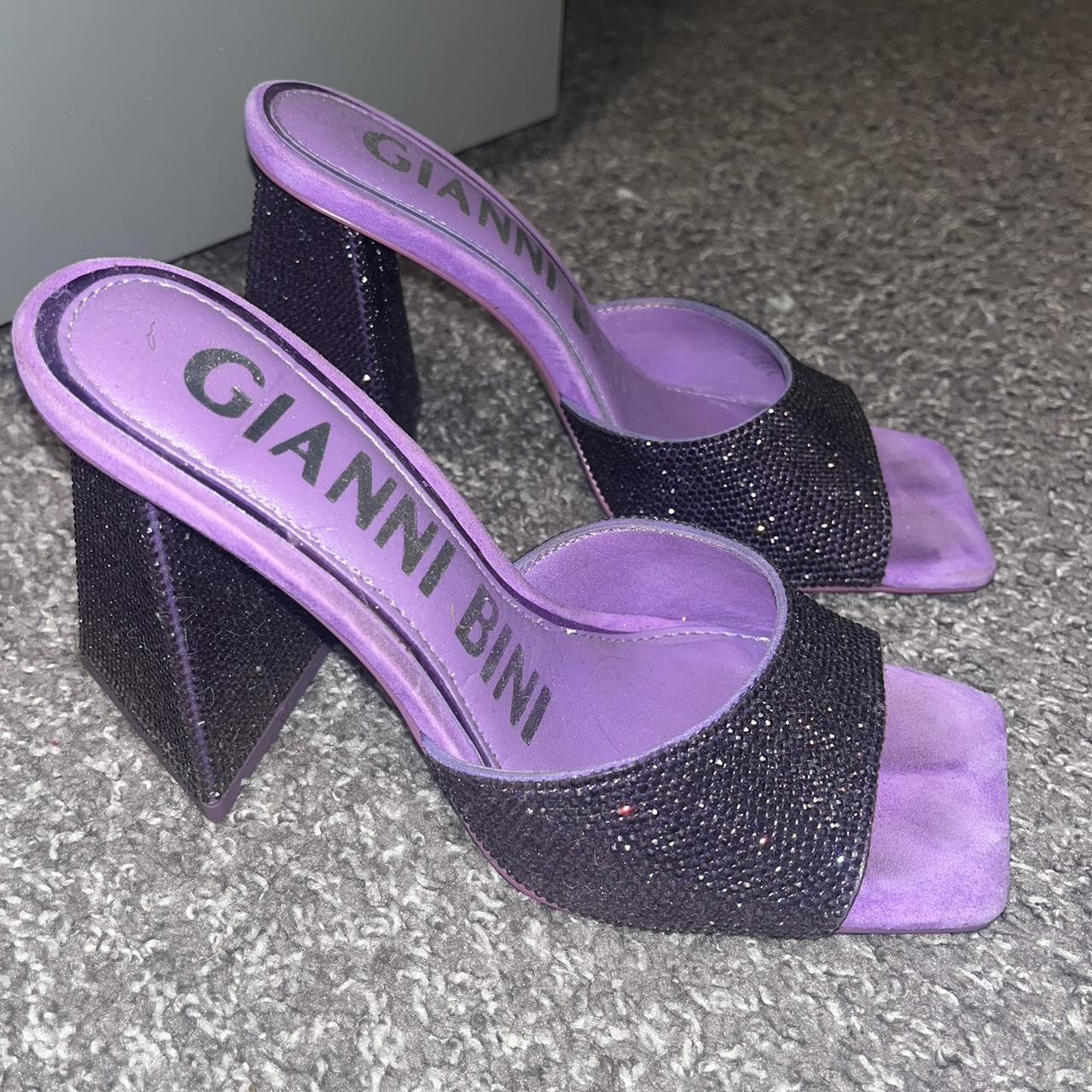 Gianni bini purple gem heels Barely worn Size... - Depop