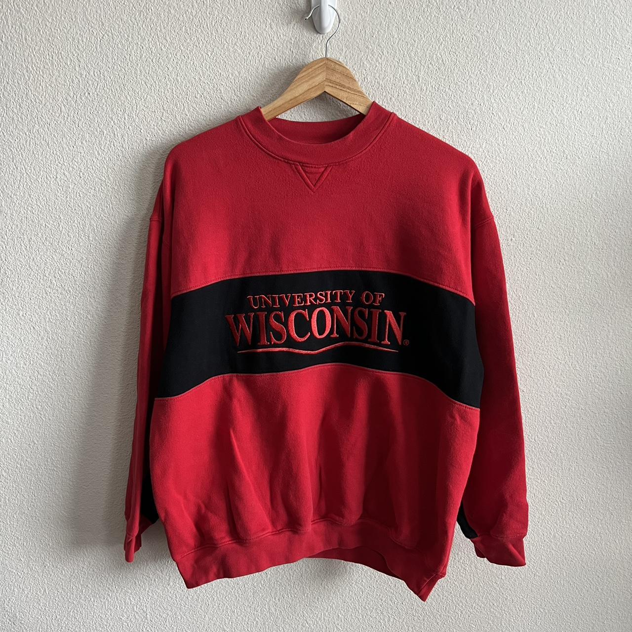 University of Wisconsin crewneck Size M - Depop