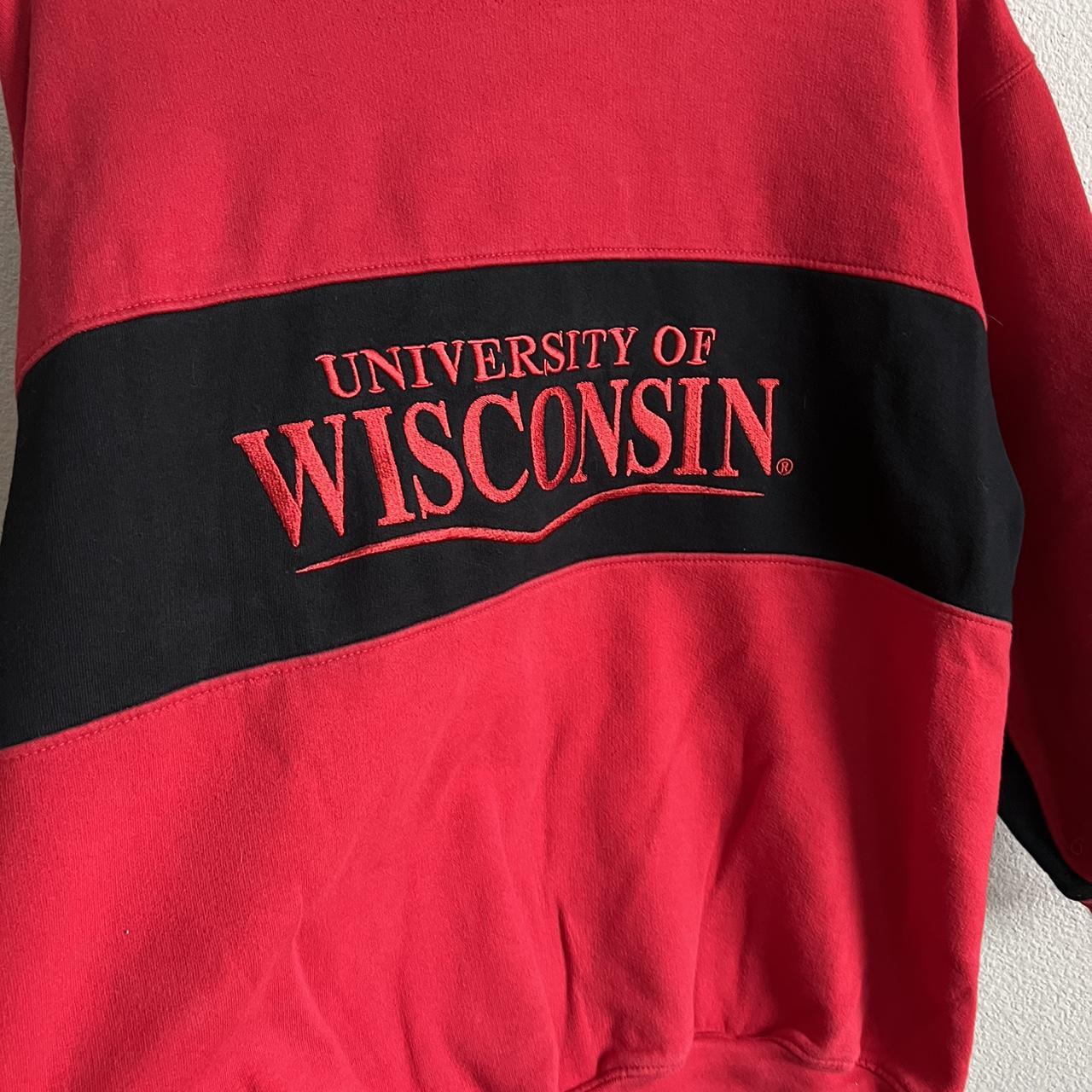 University of Wisconsin crewneck Size M - Depop