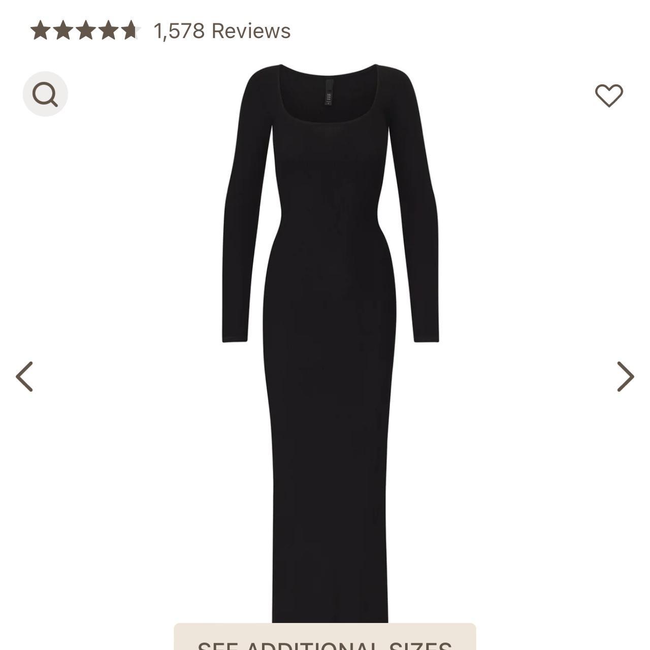 Black skims dress worn 3x Size small #skims... - Depop