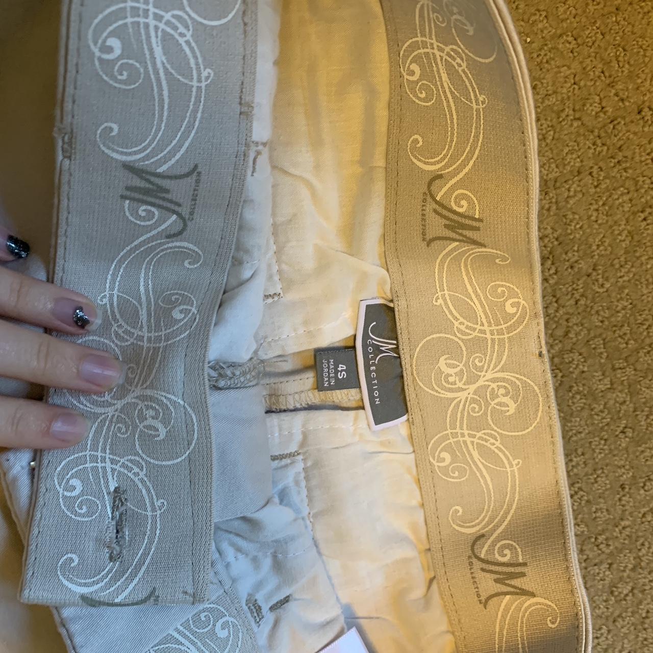 JM Collection Women's Cream Trousers | Depop