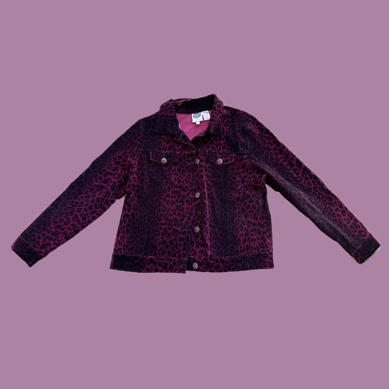 Dark pink leopard print blazer Reminds me of the... - Depop