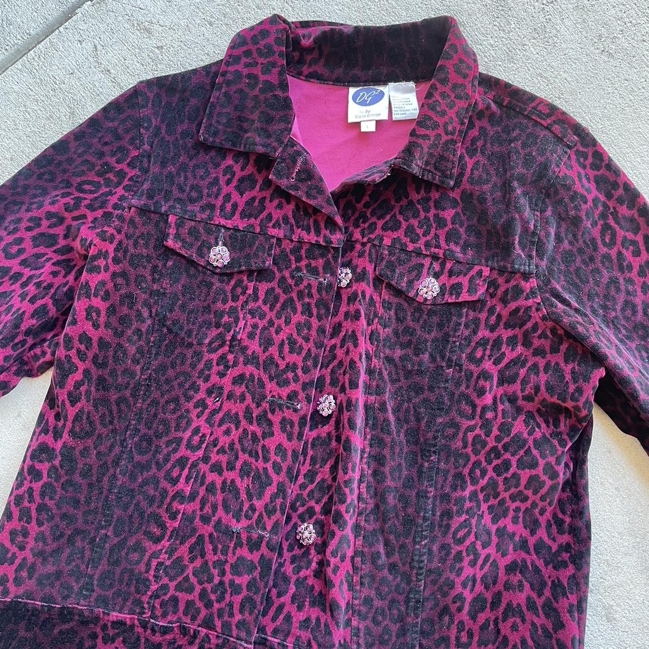 Dark pink leopard print blazer Reminds me of the... - Depop