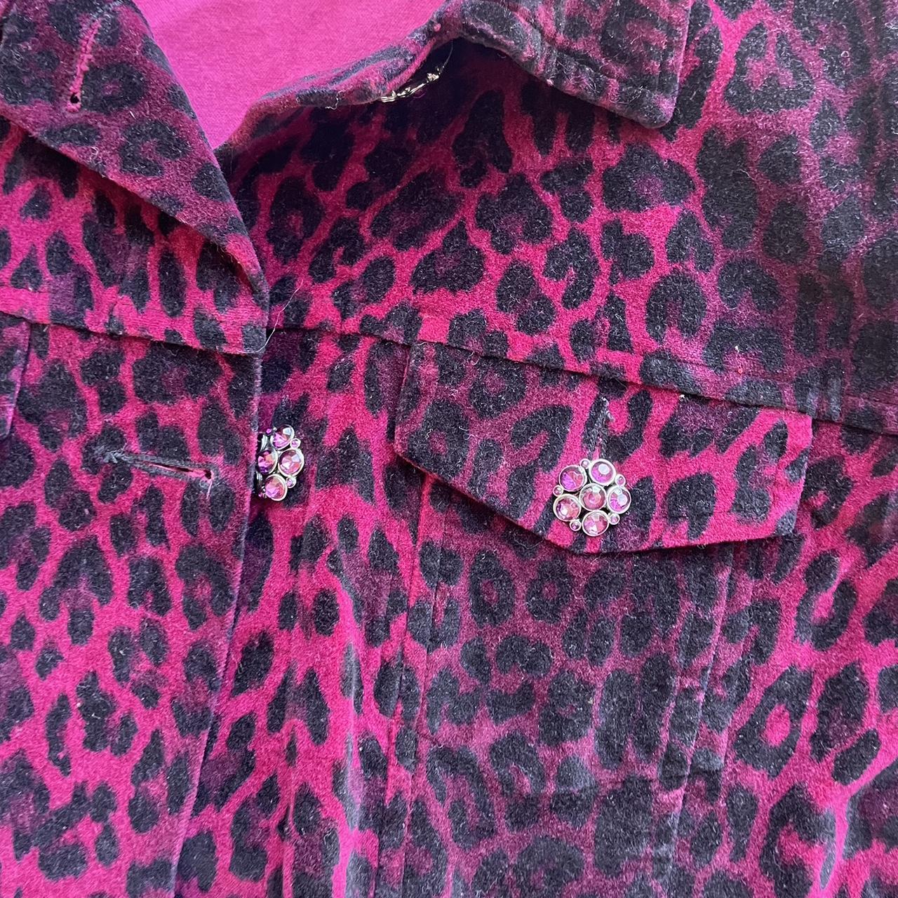 Dark pink leopard print blazer Reminds me of the... - Depop