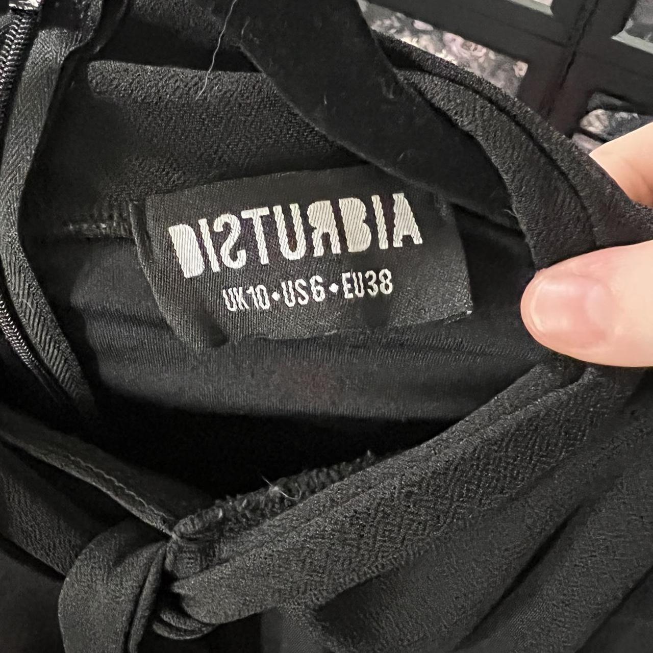 disturbia mesh sleeve tie neck dress US size... - Depop