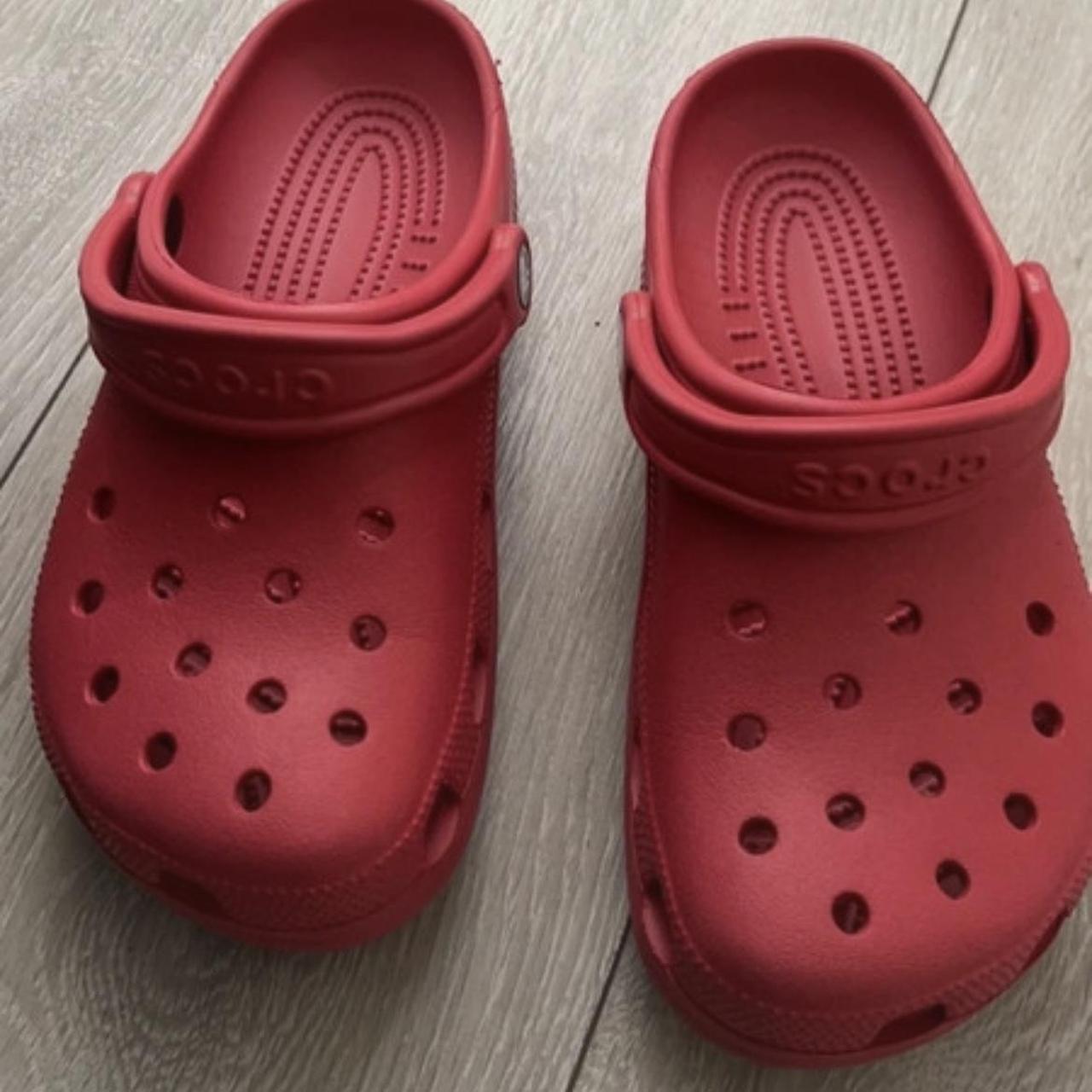 Red crocs Uk size 5 Worn around the house a couple... - Depop