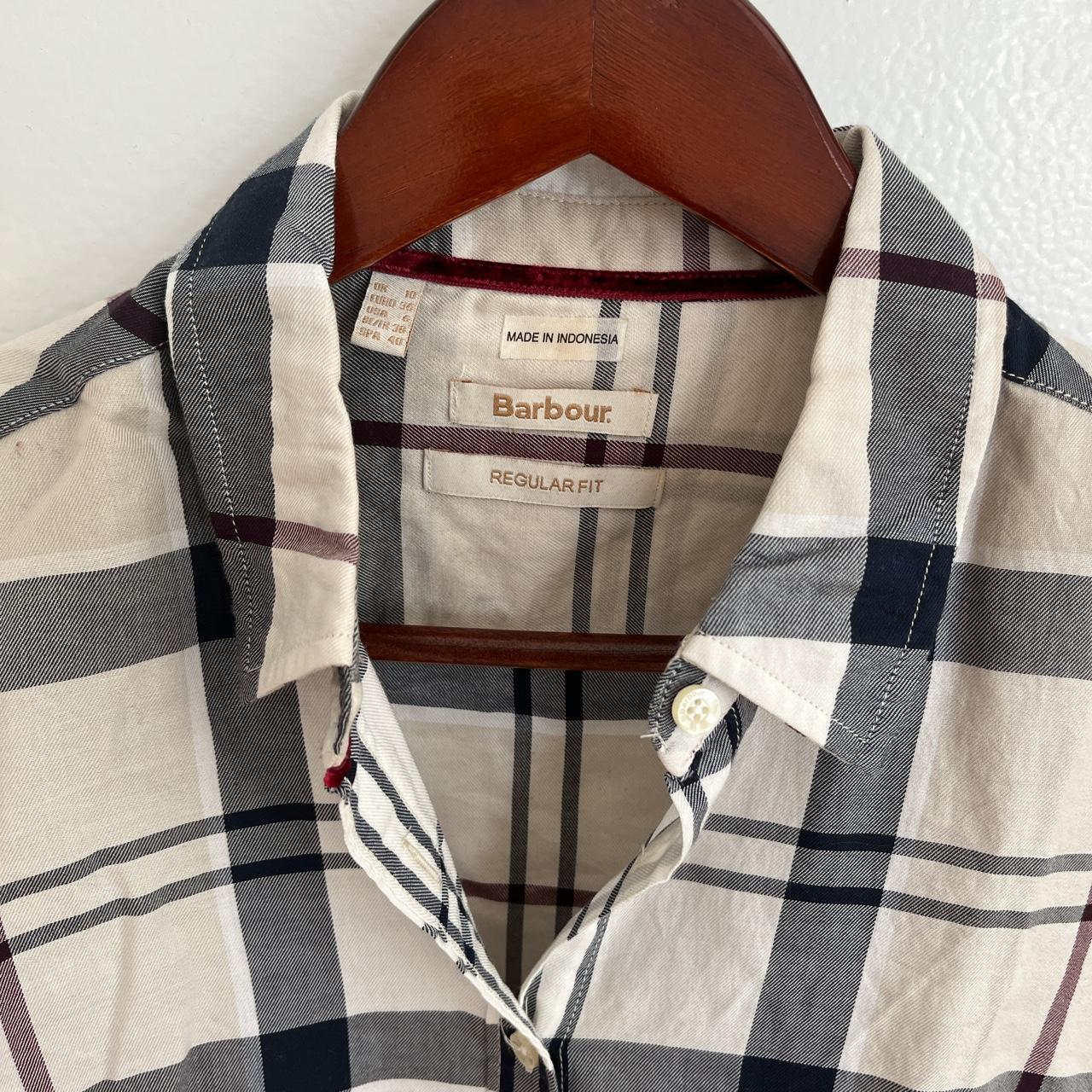 Barbour check button up shirt Size US 6, UK 10, eu... - Depop