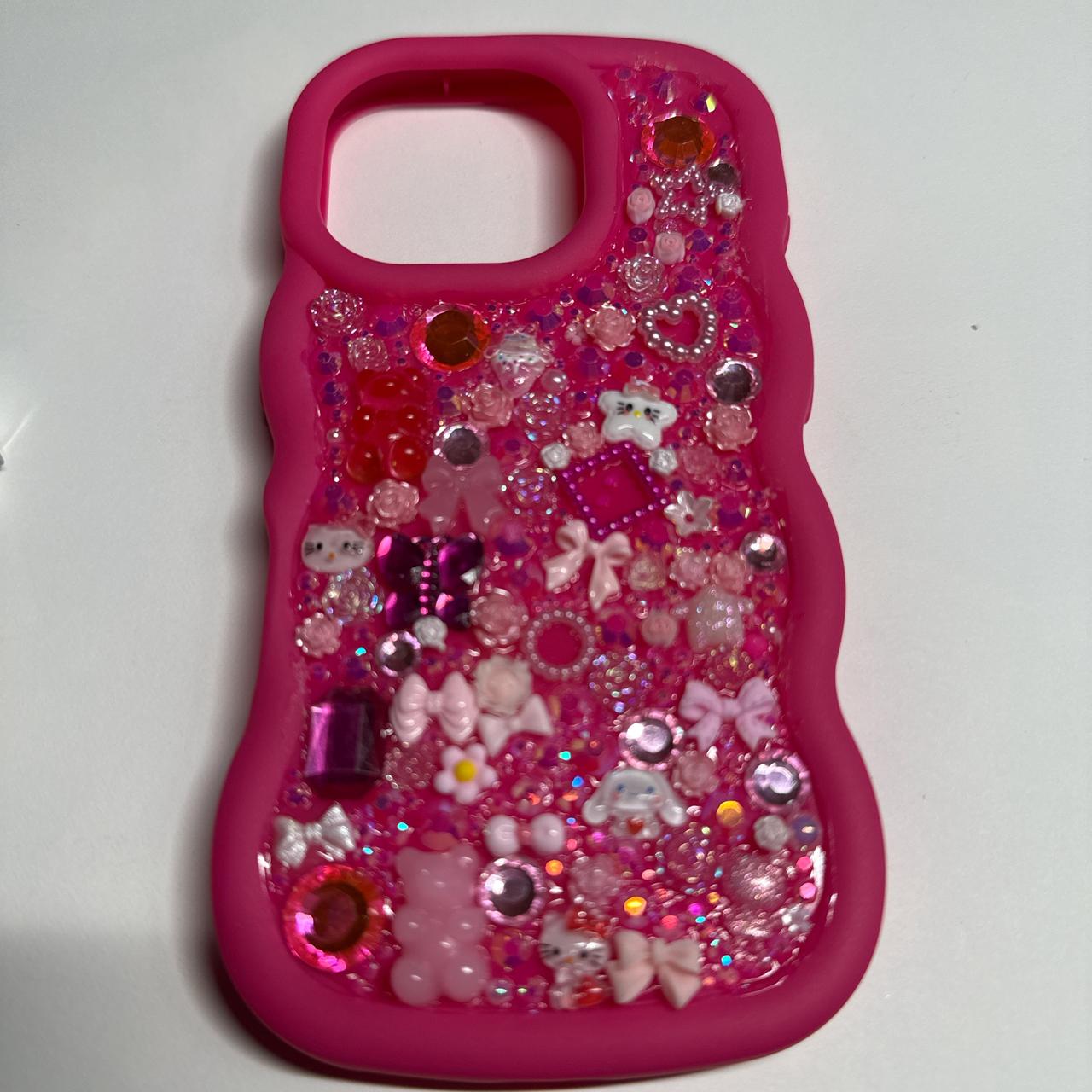 Cute pink iphone 16 pro case with a touch of glamour | Depop