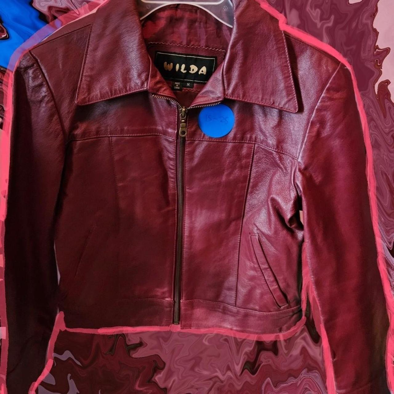 Wilda cool red cropped jacket~ (excuse the editing!!... - Depop