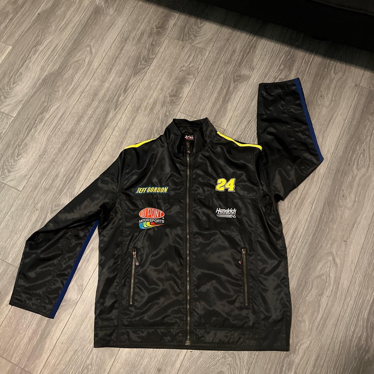 NASCAR Men's Black and Blue Jacket | Depop