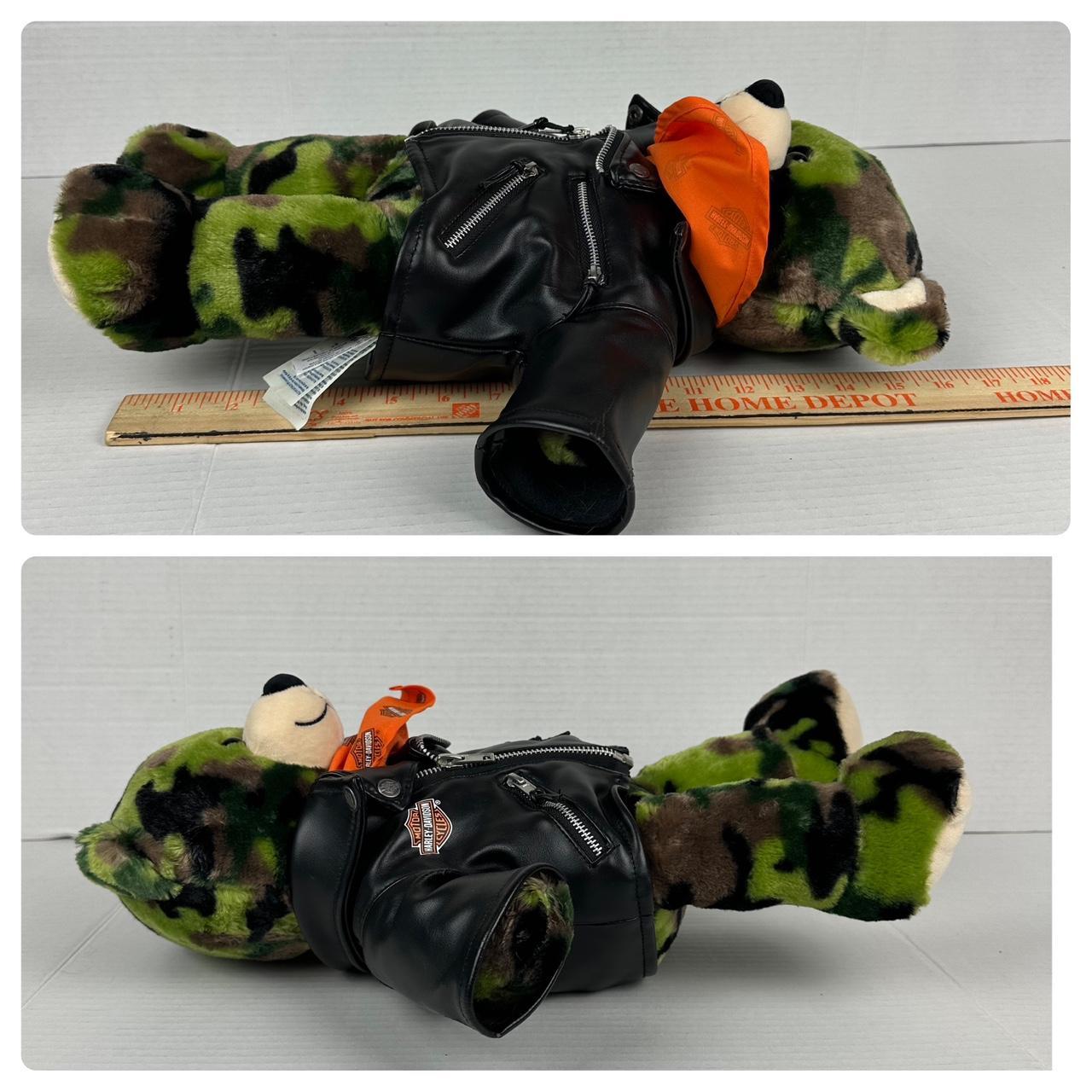 Build A Bear Harley Davidson Leather Jacket Camo... - Depop