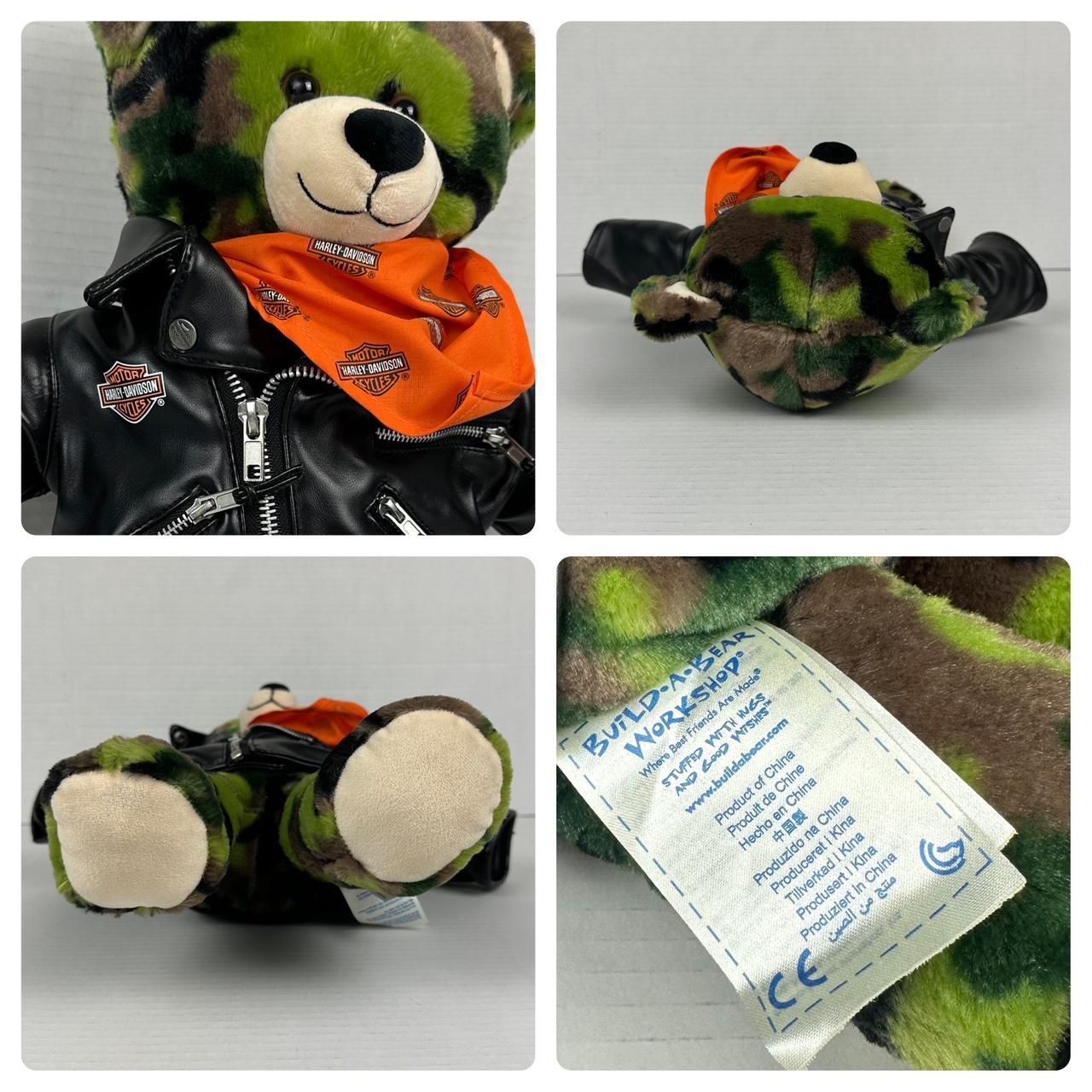 Build A Bear Harley Davidson Leather Jacket Camo... - Depop