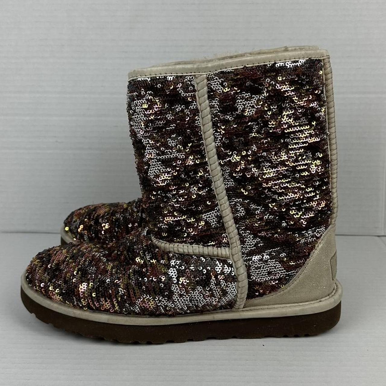 Ugg Sparkly Sequin Boots Women’s Size 8 In... - Depop